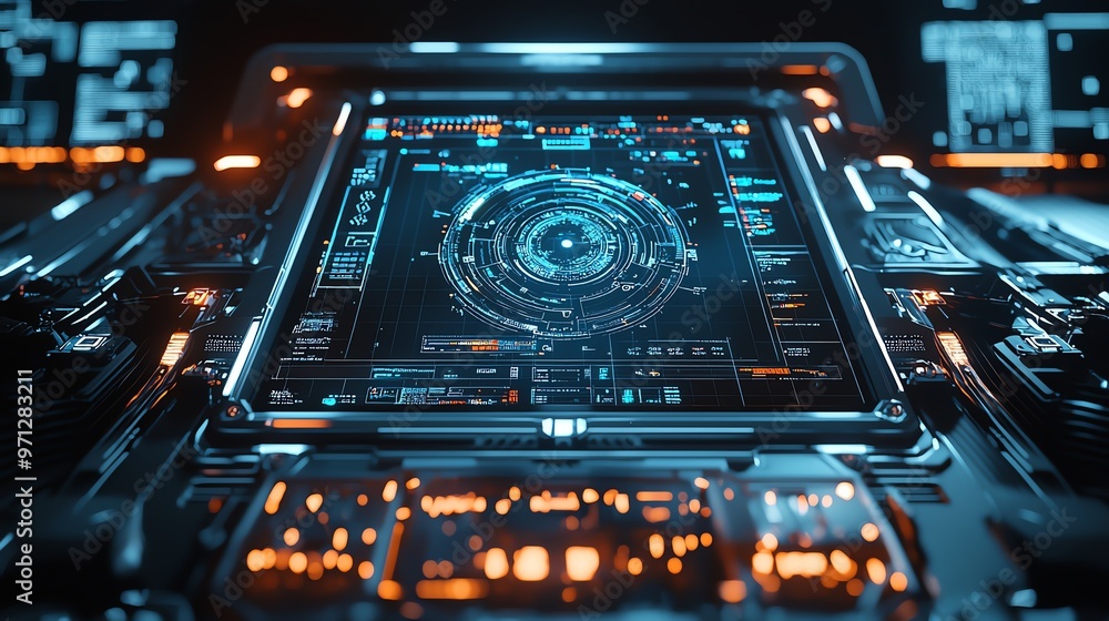 AI system displaying product flaws in real-time on a screen, AI quality assurance, automated ...