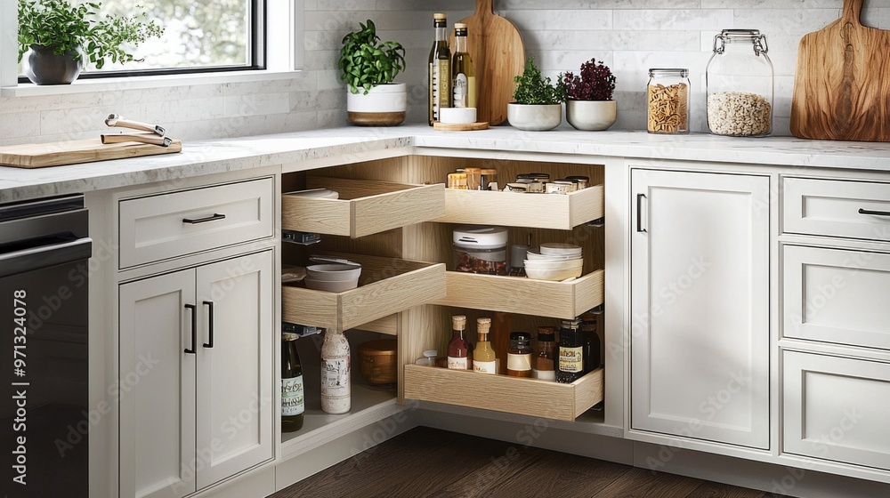 Kitchen access mechanism Magic corner for Blind Corner Cabinets ...