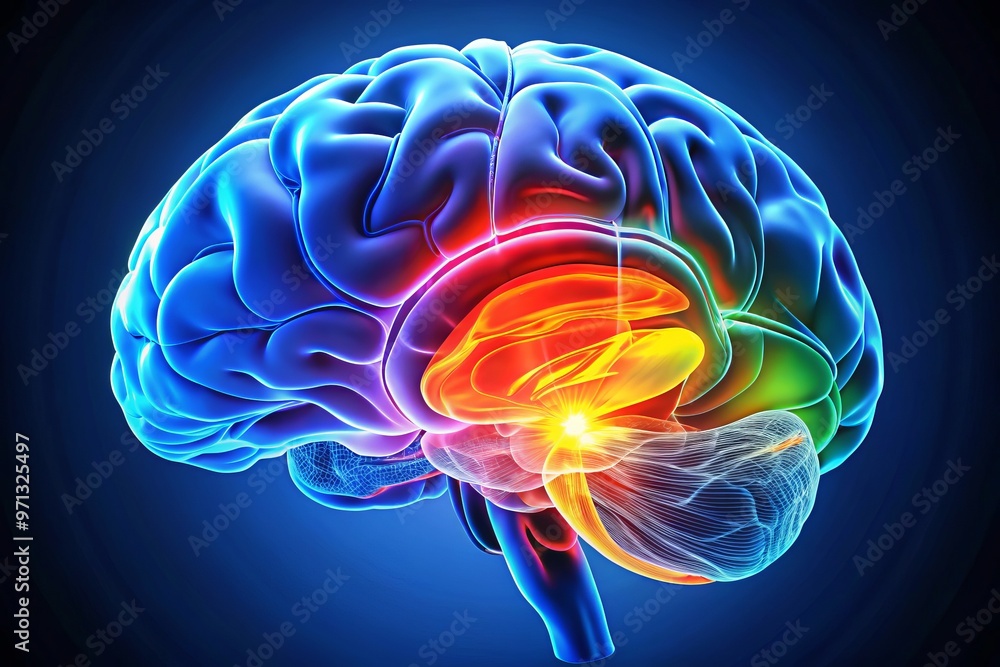 Visual perception brain occipital lobe cognitive neuroscience Stock ...