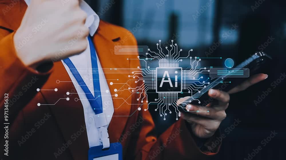 Ai technology, Artificial Intelligence. man using technology smart ...