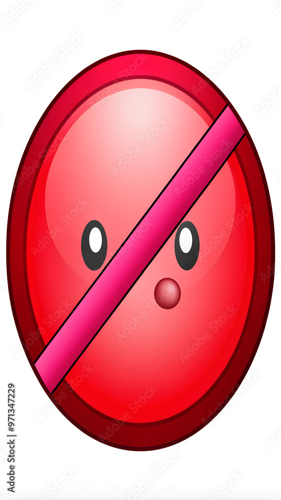 Sign forbidden. Icon symbol ban. Crossed out red circle. Stop entry ang ...