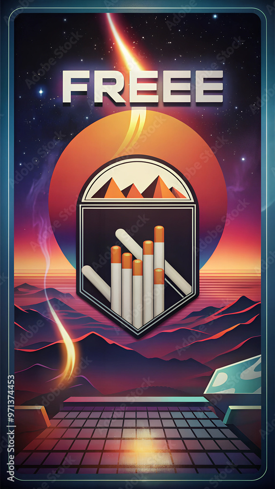 Printable sticker label design of no smoking area with tobacco ...