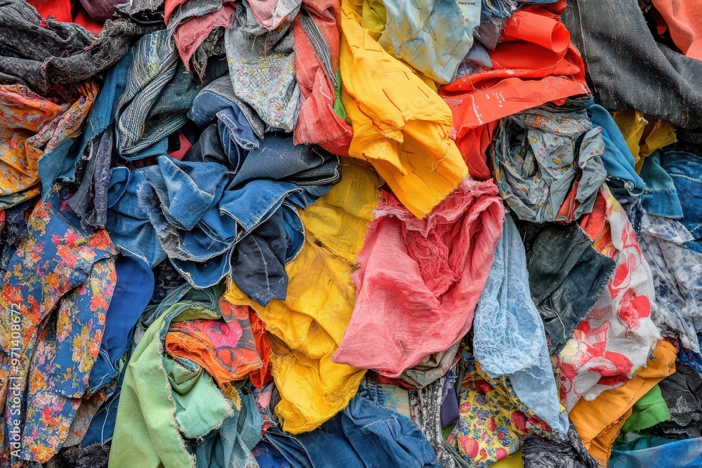 Recycling of fabric waste: An educational poster showing the benefits ...