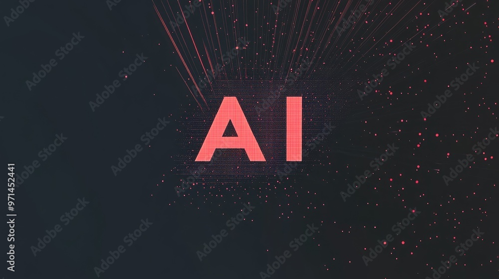 Bold logo design with "AI" in a high-impact typeface, featuring a ...