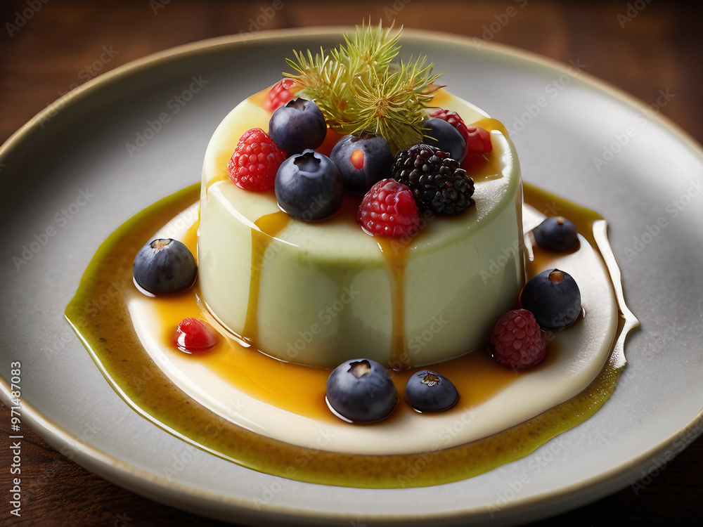 Carrageen Moss Pudding Stock Illustration | Adobe Stock