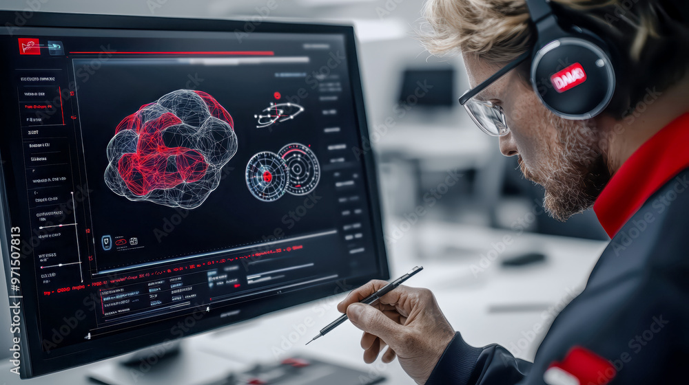 Futuristic abstract visualization of complex mathematical equations and ...