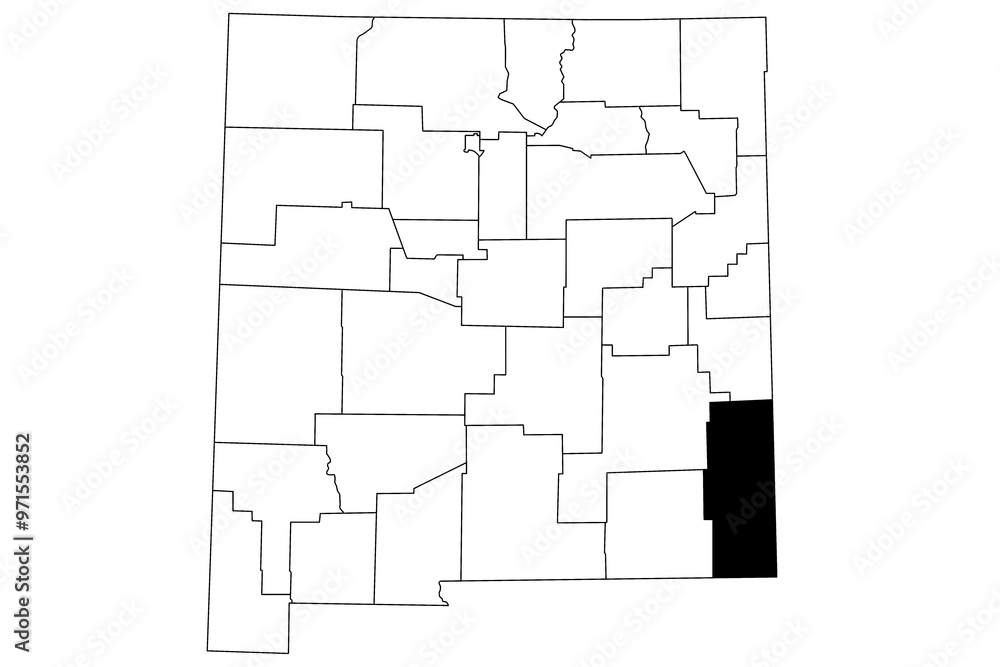 Map of Lea County in New Mexico state on white background. single ...