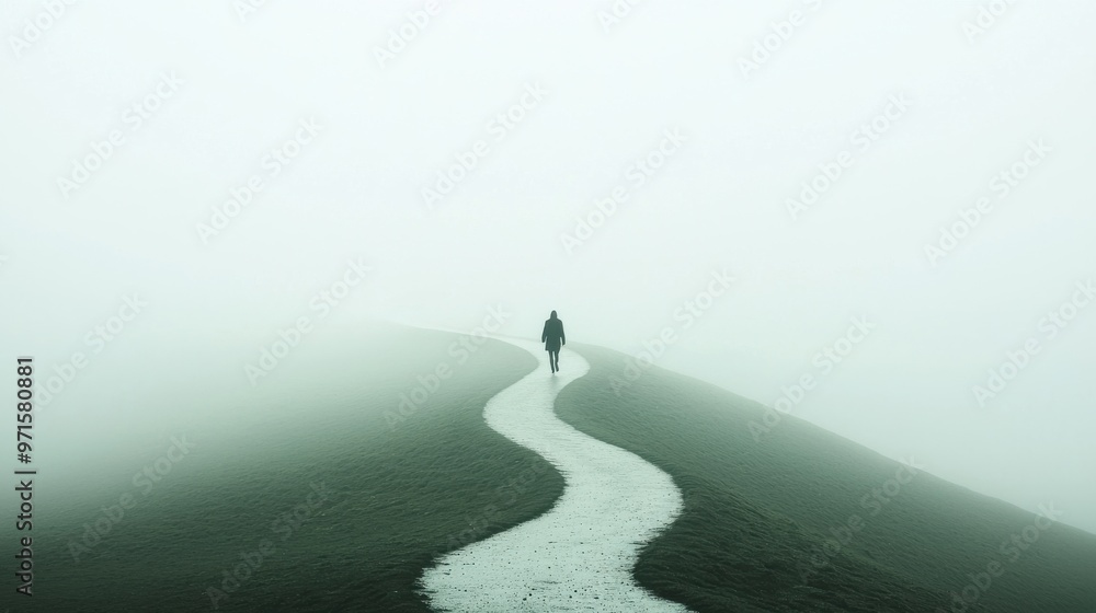 Start Before Knowing It All: A person stepping onto a winding path that ...