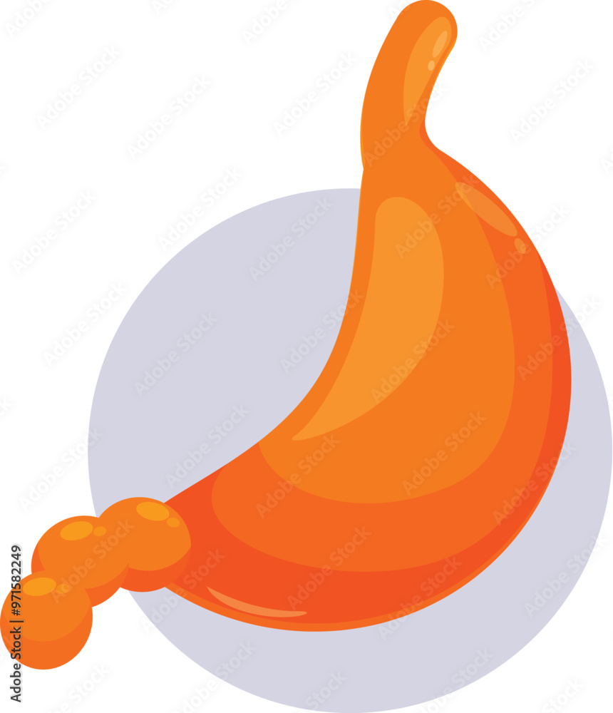 Cartoon illustration of a human stomach showing the digestion process ...