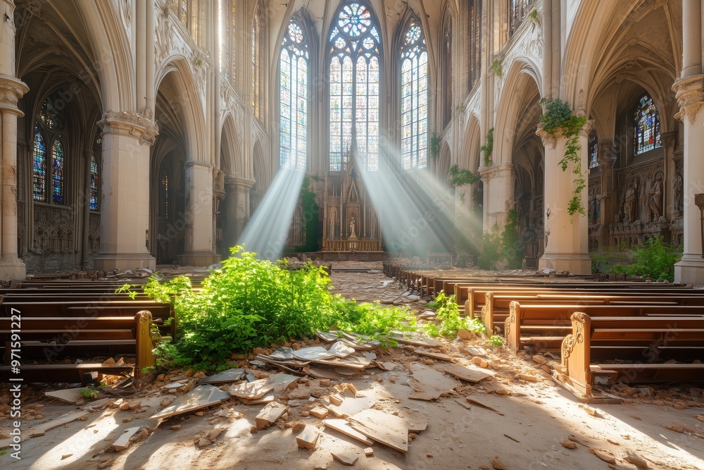 Sunbeams in the Sanctuary: A breathtaking view of a derelict church ...