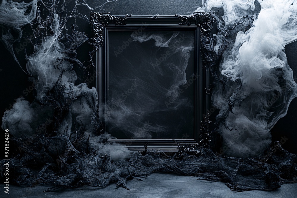 Ghostly apparitions floating near the edges, a delicate lace-like ...