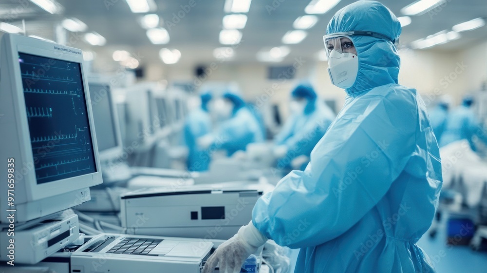 Hospital e-waste disposal process, medical equipment being safely ...