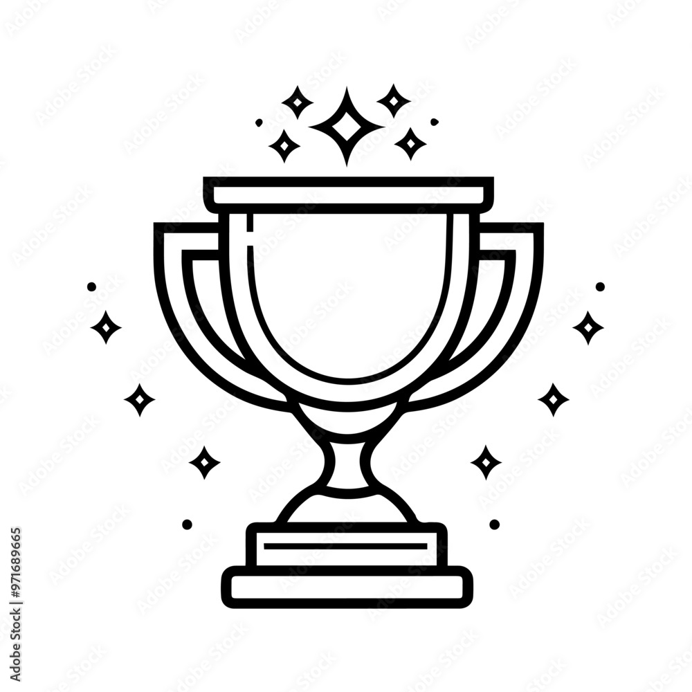 prize icon or modern line symbol. Vector line art and icon design with ...