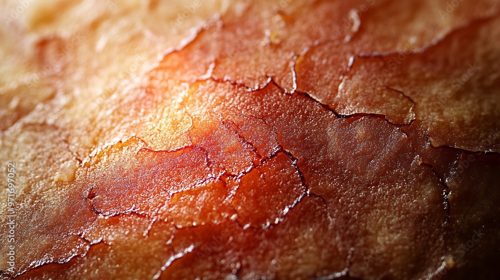 Detailed view of a skin allergy rash, showing the red, bumpy texture ...