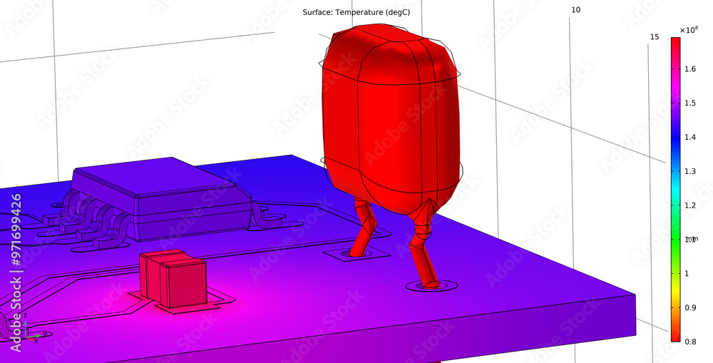 Computer 3d Modeling Of Temperature Distribution On Surface Of Printed