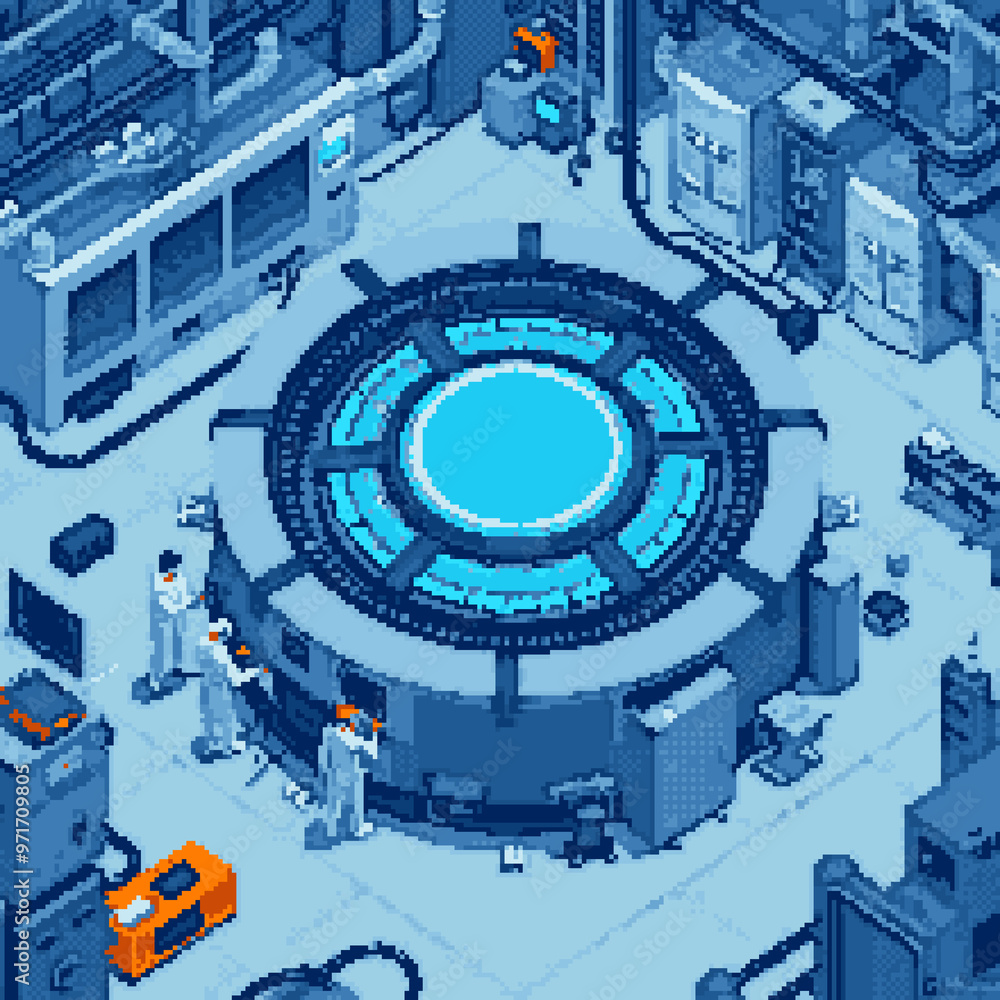 A team of Engineers in Overalls Work at Master AI Facility to Improve ...