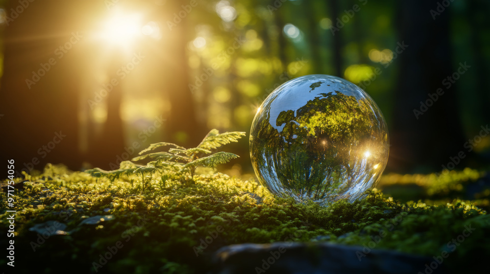 "Crystal Earth ESG concept highlighting sustainable development goals ...