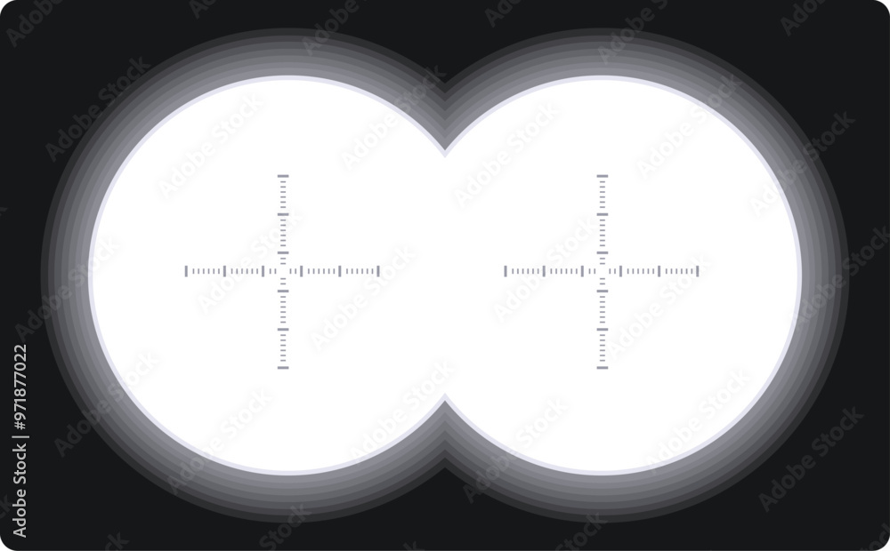 Two white sniper scope crosshairs are aiming at an unseen target Stock Vector | Adobe Stock