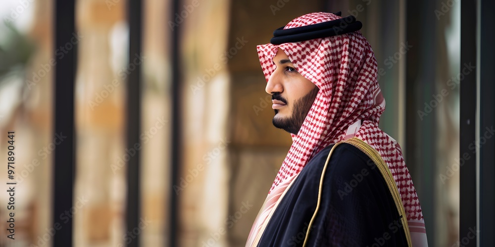 A man from Saudi Arabia wearing a classic thobe, highlighting the ...