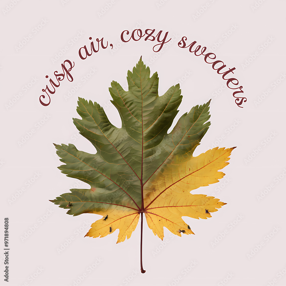 Crisp Air Cozy Sweaters, Autumn Leaves, autumn leaves , typography ...