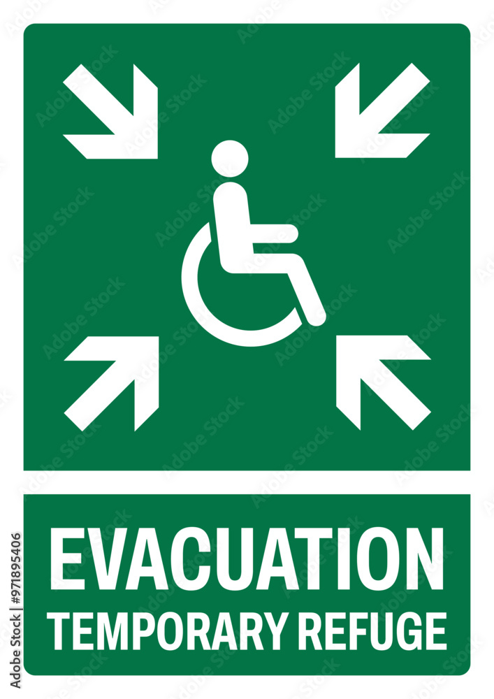 ISO emergency and first aid safety signs text variation_evacuation ...