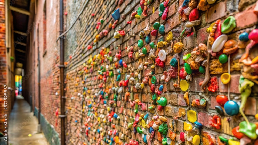 Vibrant, colorful, and sticky, a dense accumulation of discarded and ...