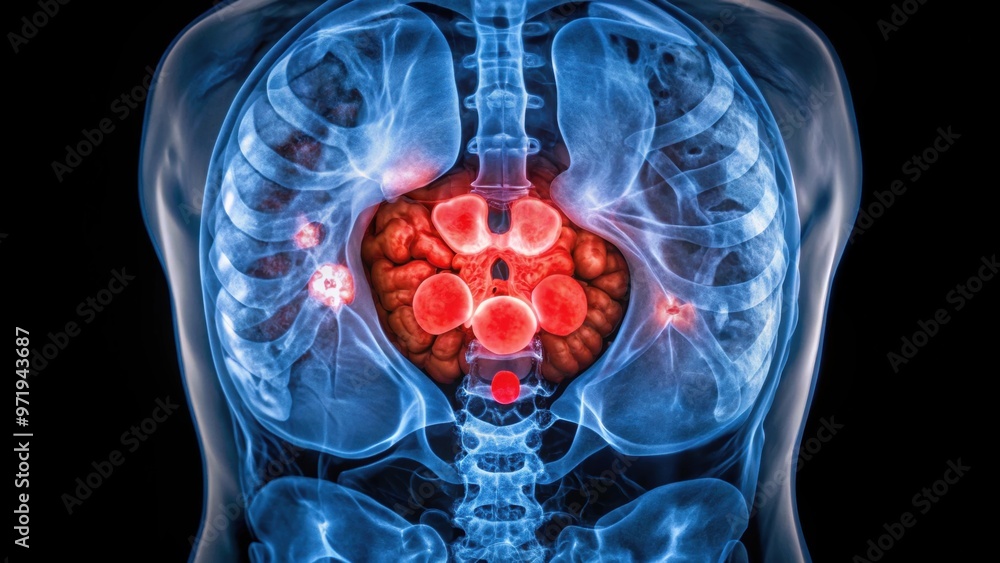 CT scan showing inflamed appendix and surrounding structures ...