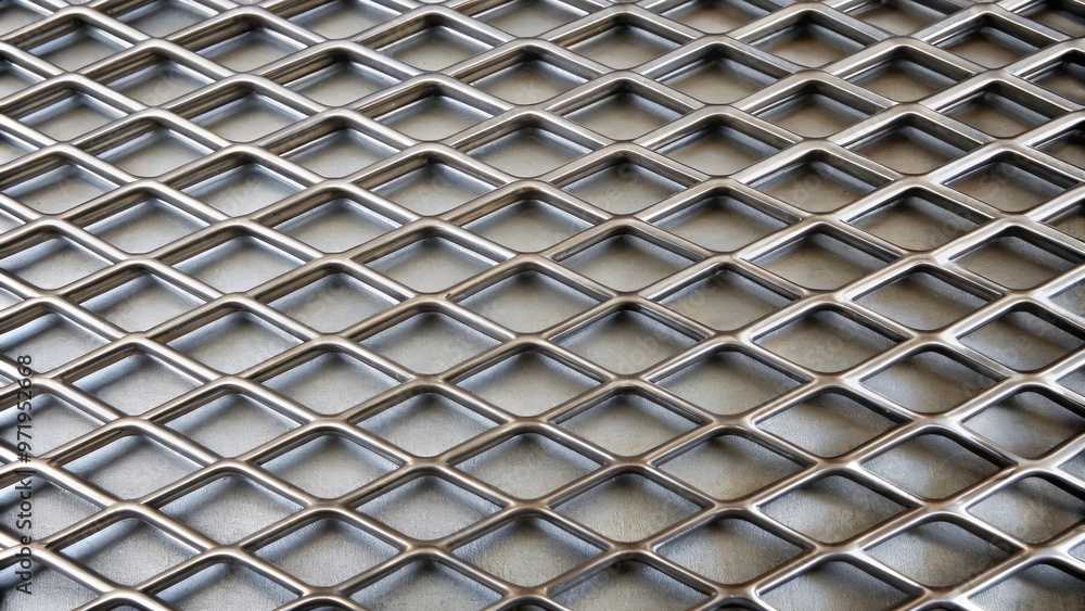 Standard raised expanded metal grid top view for industrial ...