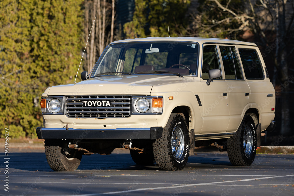 Beaverton, OR, USA - Jan 26, 2022 - 1982 classic old vintage Toyota ...
