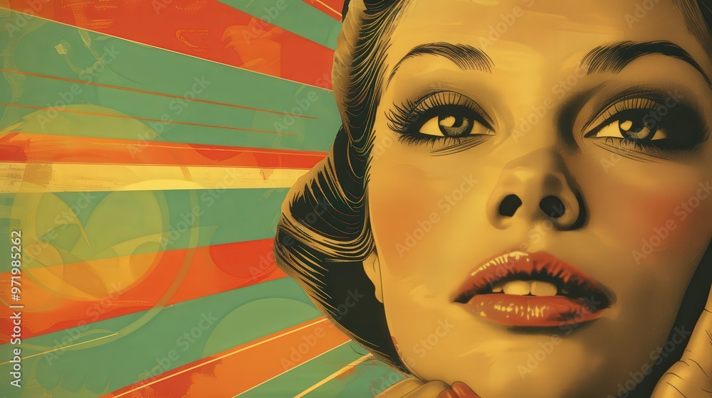 Generate a vintage â€˜70s advertising poster, complete with period ...