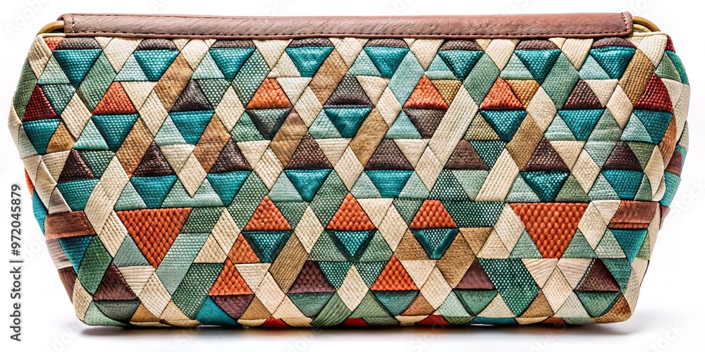 "Geometric pattern of intertwining triangles and hexagons on a fabric ...