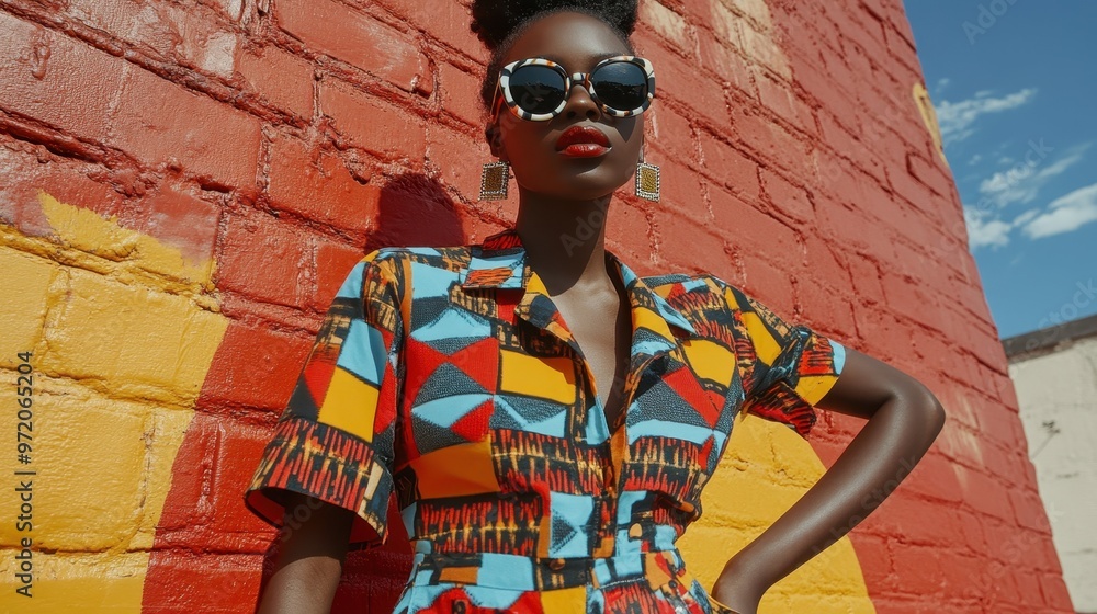 Trendy Gen Z Fashionista in Sustainable Matching Set with Bold Retro ...