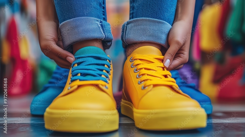 Gen Z Teen Customizing Eco-Friendly Shoes: DIY Fashion Sustainability ...