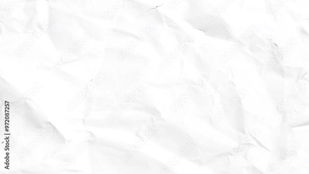 Animated wrinkled Paper Texture. Crumpled white paper sheet seamless ...