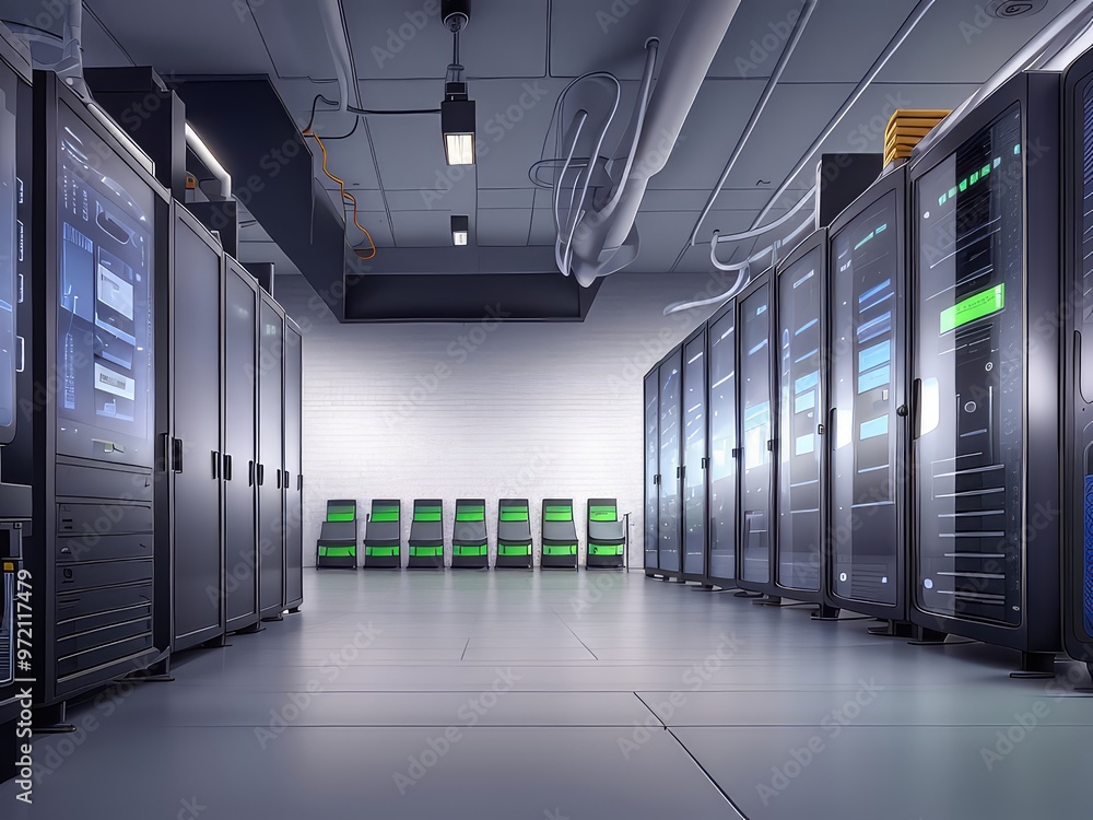 server room with servers,server room with servers Server racks in ...