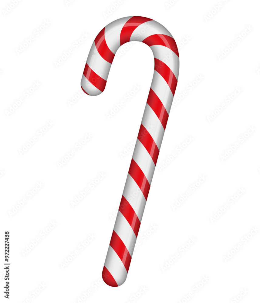 Candy Cane. Christmas candy cane isolated on a white background. Candy ...