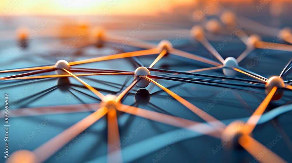 A stylized representation of a global business ecosystem where ...