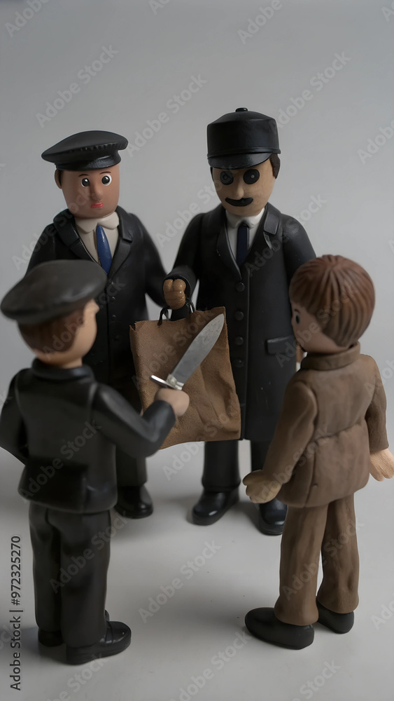 Detective cop shows to lawyer knife in blood in Evidence bag ...