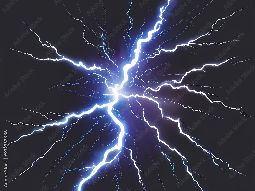 lightning bolt. Lightning flash bolt or thunderbolt. Blue lightning or ...