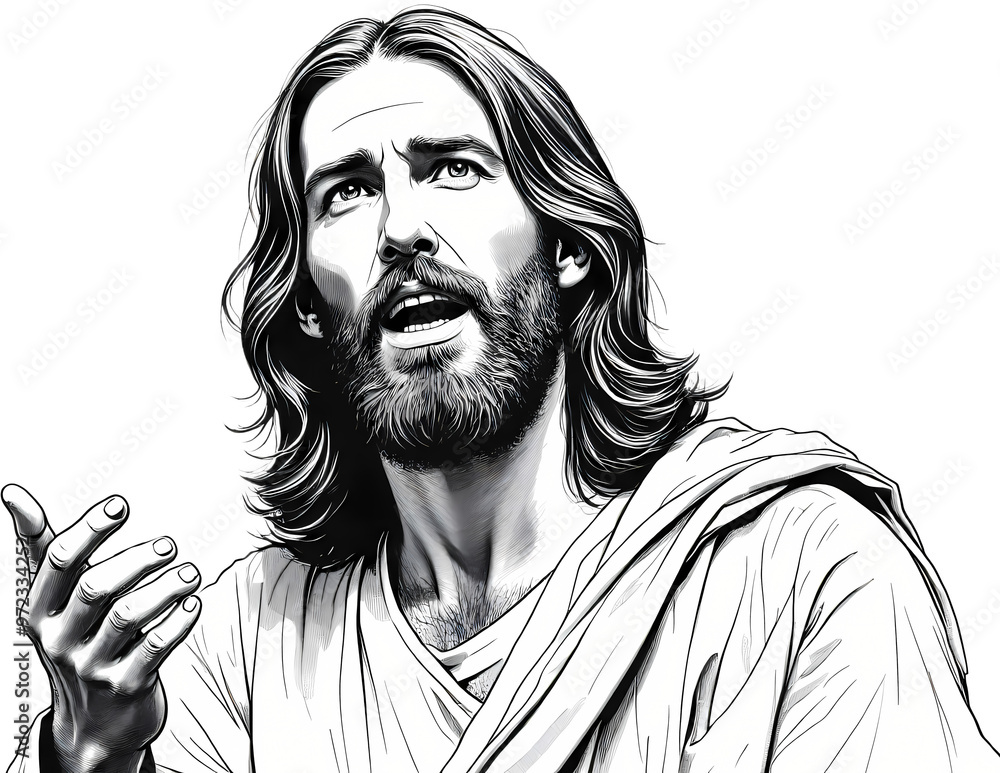 ภาพประกอบสต็อก Jesus Christ Preaching Clipart Illustration Bible Study ...