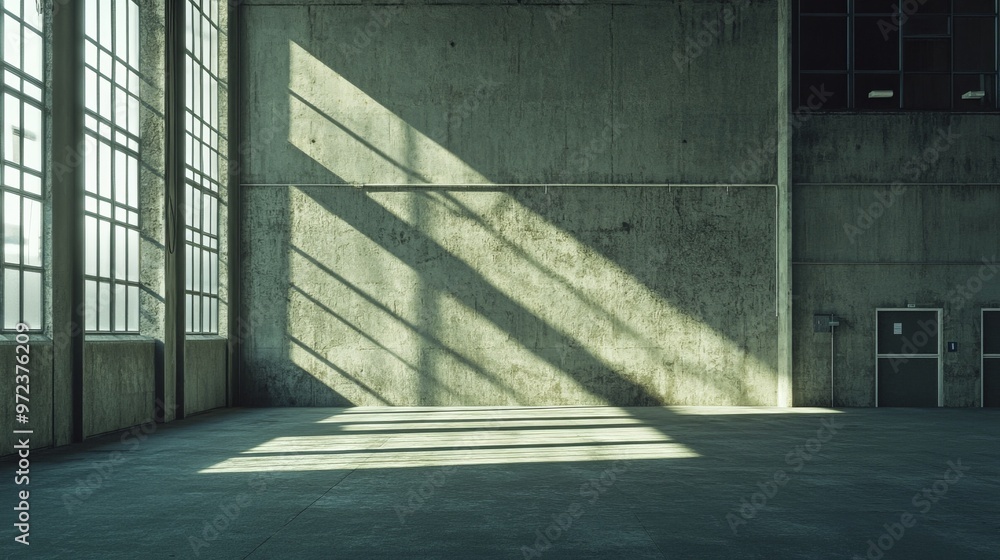 Monolithic brutalist building with deep-set windows and raw concrete ...