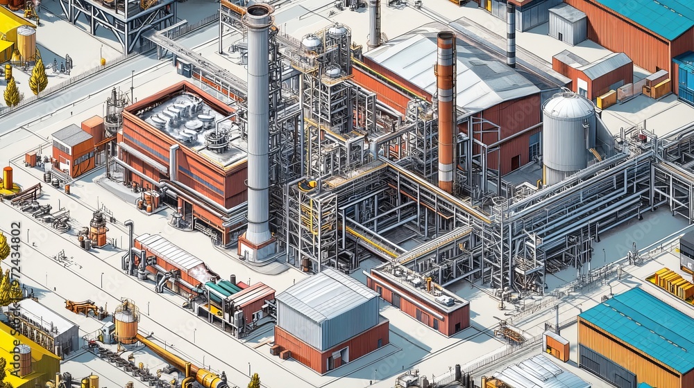 This drawing shows parts used in building factories and other ...