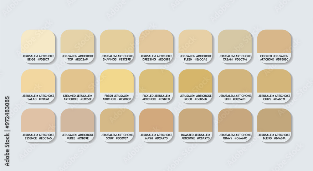 Jerusalem Artichoke Color Palette, Jerusalem Artichoke Color Guide ...