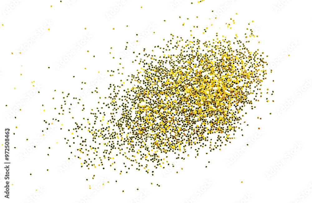 Sparkling Golden particles. Gold sparkle dust splatter. Gold glitter ...