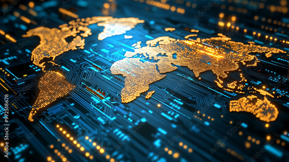 world map. Highly detailed map of the detailed borders of all countries ...