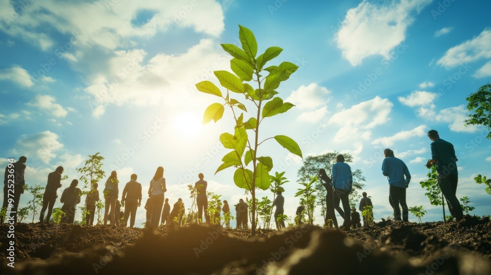 Global reforestation movement. Forests regrowing across the globe, with ...