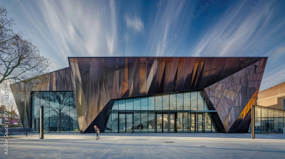 Unique design of a contemporary art museum, showcasing a facade of ...