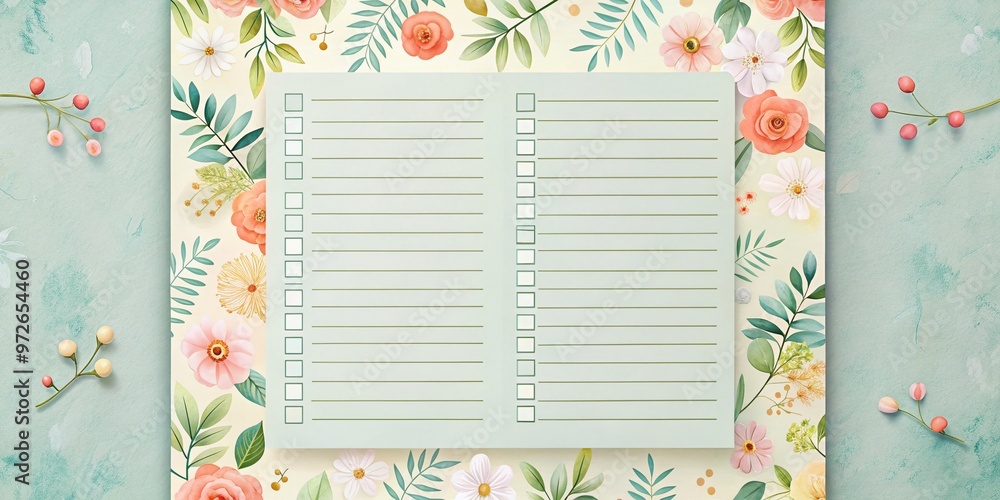 Pastel-colored stationery with floral accents and cursive fonts ...