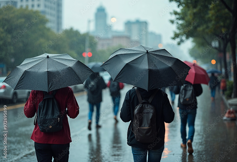 people walking in rain - Rainy blury windows, best view of city, ultra ...