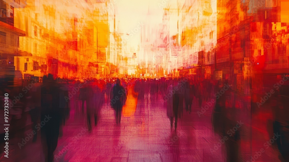 Heatmap of a city during a parade, with intense reds and oranges ...